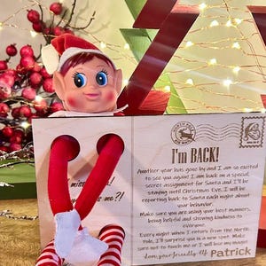 Elf Postcard/elf Arrival Crate/elf Decor/christmas Holiday/elf ...