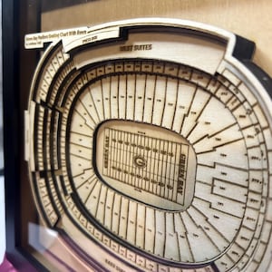 Football Stadium, 3D Model, Football Field, Laser Cut Football Stadium ...