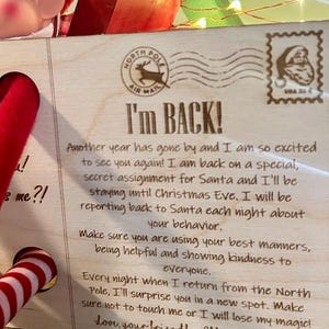 Elf Postcard/elf Arrival Crate/elf Decor/christmas Holiday/elf ...