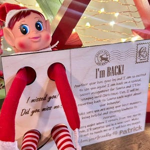 Elf Postcard/elf Arrival Crate/elf Decor/christmas Holiday/elf ...