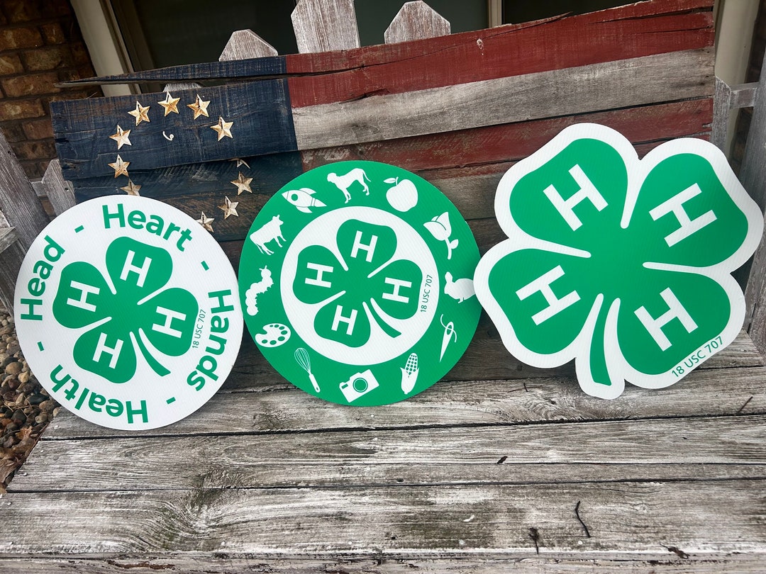 4-H Yard Sign/corrugated Yard Sign/county Fair Support - Etsy