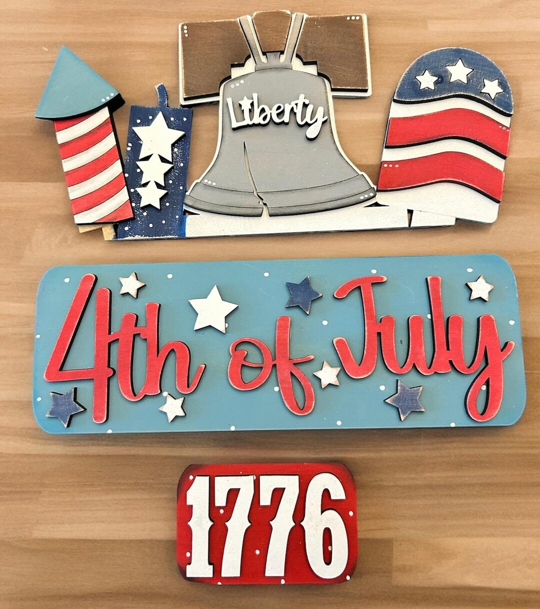 4th of July Breadboard, Summer Decor, Patriotic, Interchangeable ...