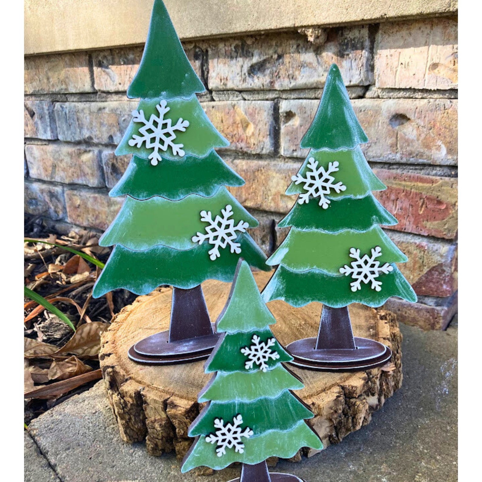 Standing Trees, Set of 3 - Etsy