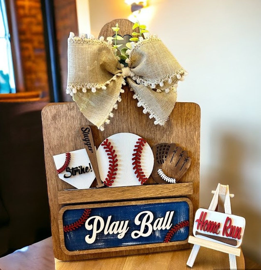 Baseball Breadboard, Spring Decor, Spring Decor, Interchangeable ...