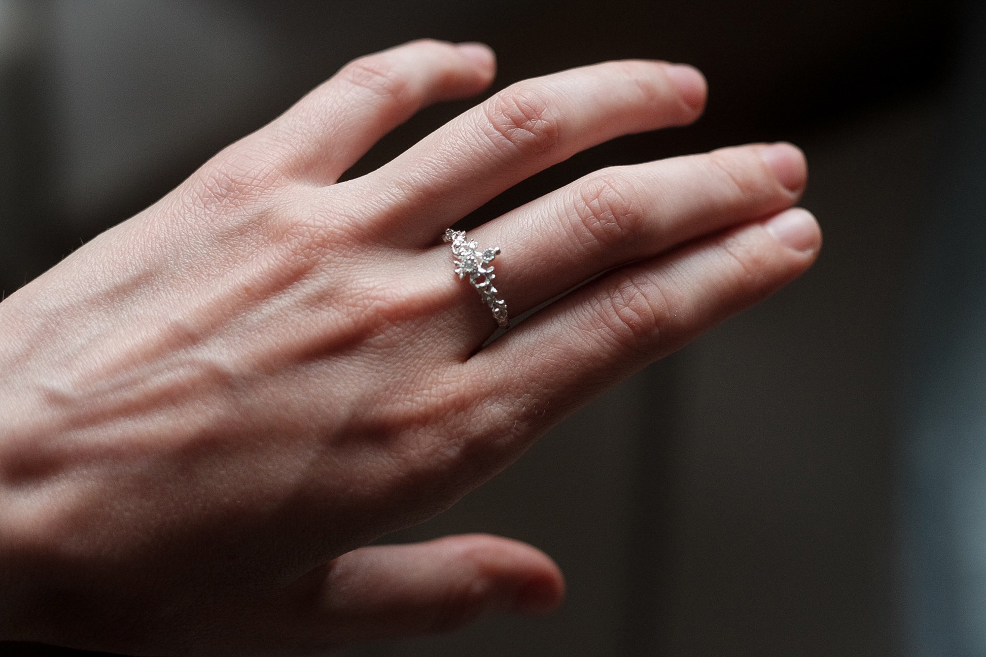 Unique Arwen ring with Swarowski zirconia Minimalistic woman | Etsy