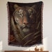 Tiger Lurks Blanket: Woven Throw Blanket, Woven Wall Hanging, Boho ...
