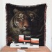 Tiger Lurks Blanket: Woven Throw Blanket, Woven Wall Hanging, Boho ...