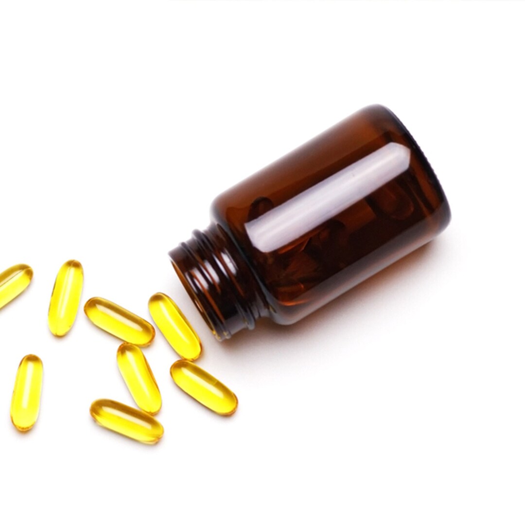 Amber Glass Pill Bottle: 5 Oz Vitamin, Herb, Supplement Organizer - Etsy