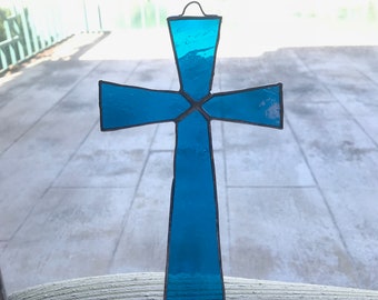 Stained glass cross | Etsy