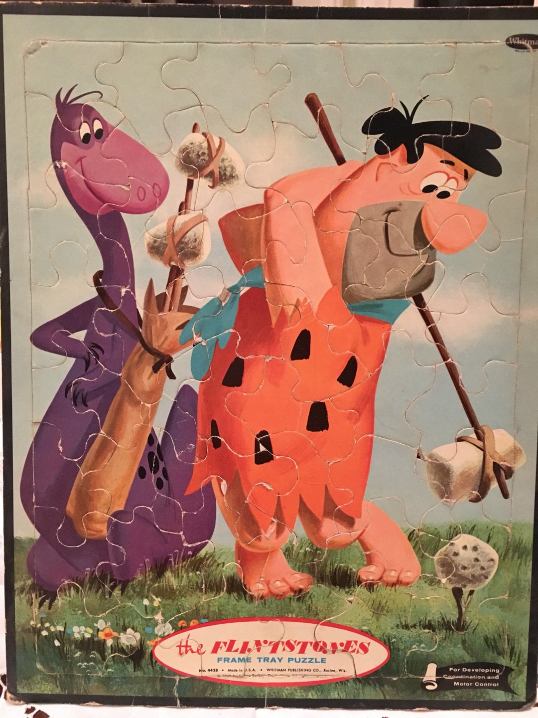 Vintage Flintstones Frame Tray Puzzle - Etsy