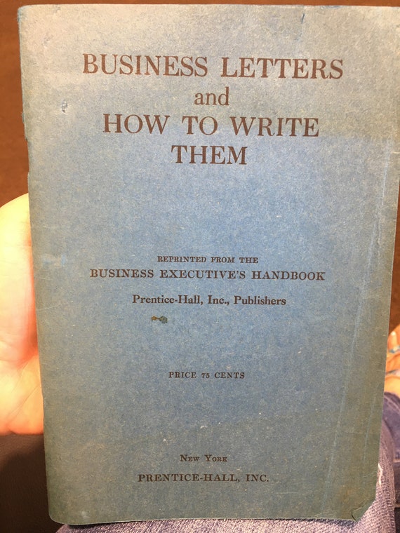 Vintage Guidebook business Letters and How to Write | Etsy