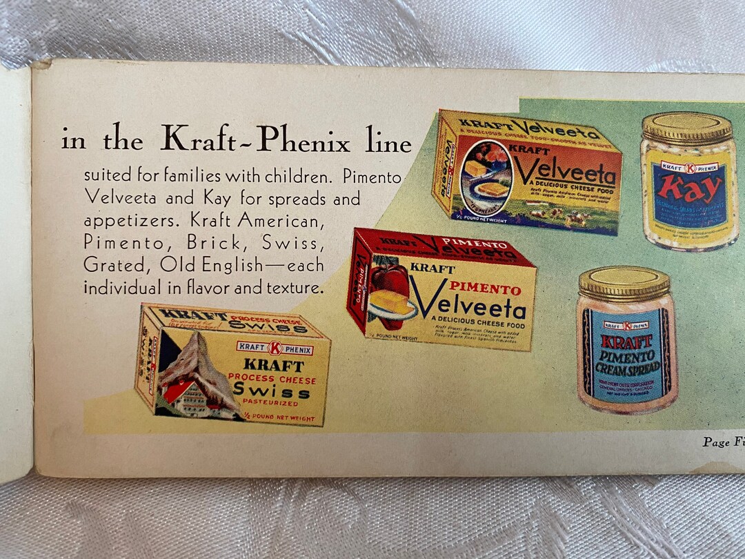 Vintage Kraft-phenix Cheese Cookbook 1930’s - Etsy