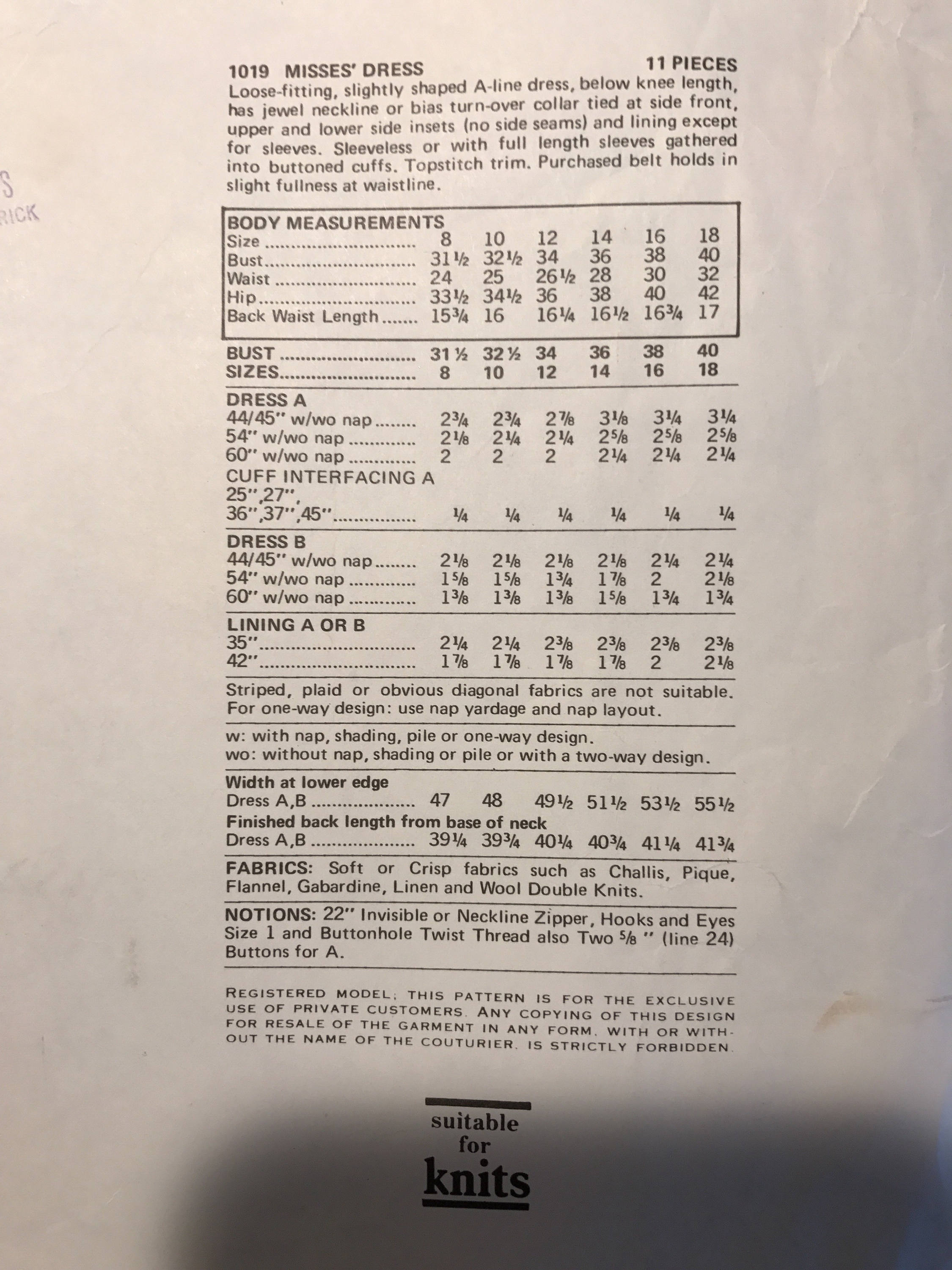 Vogue Paris Original Pattern - Pierre Balmain - 1019 - Size 12 - Etsy