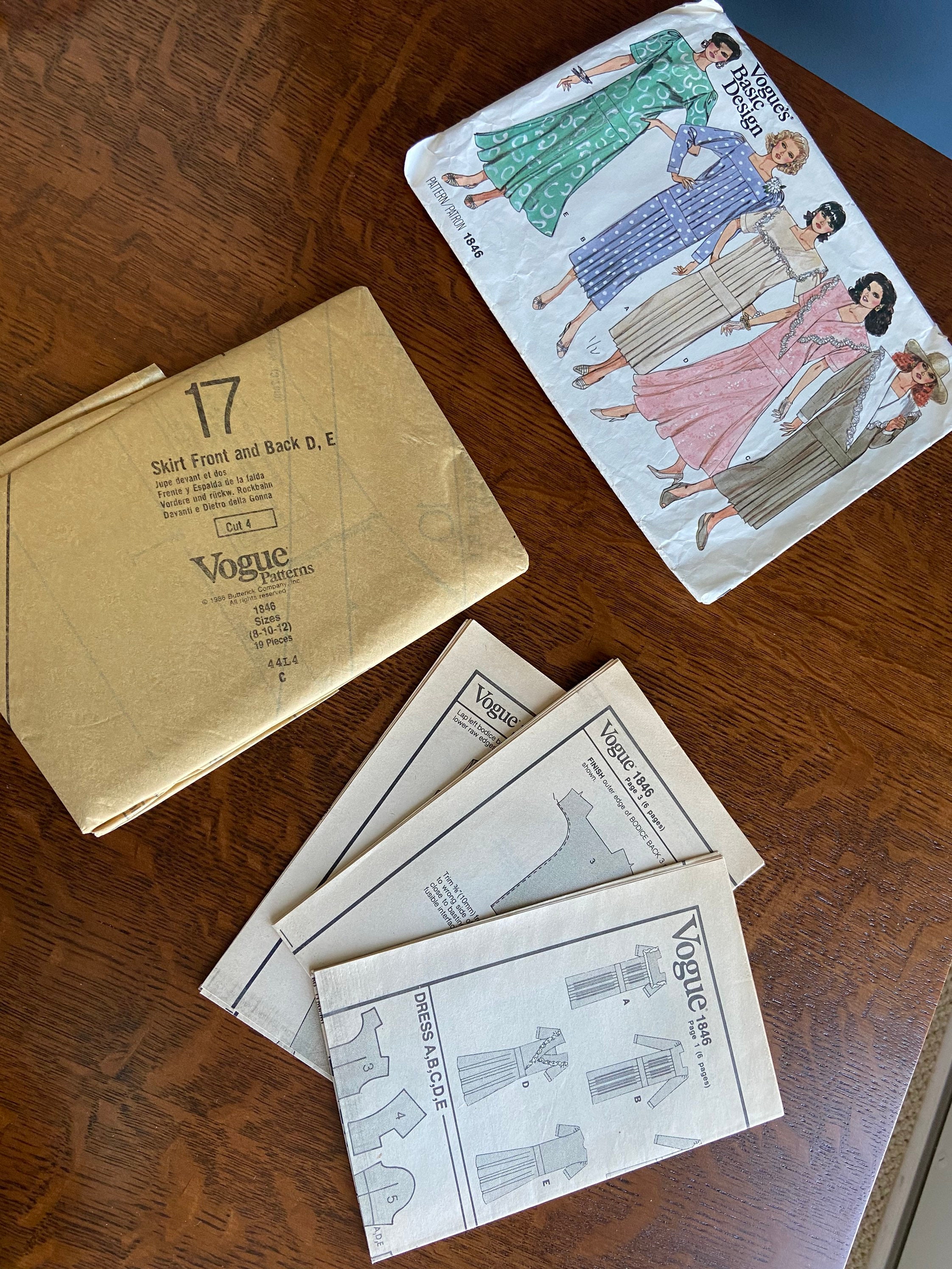 Vintage Vogue Sewing Pattern 1846 - Etsy