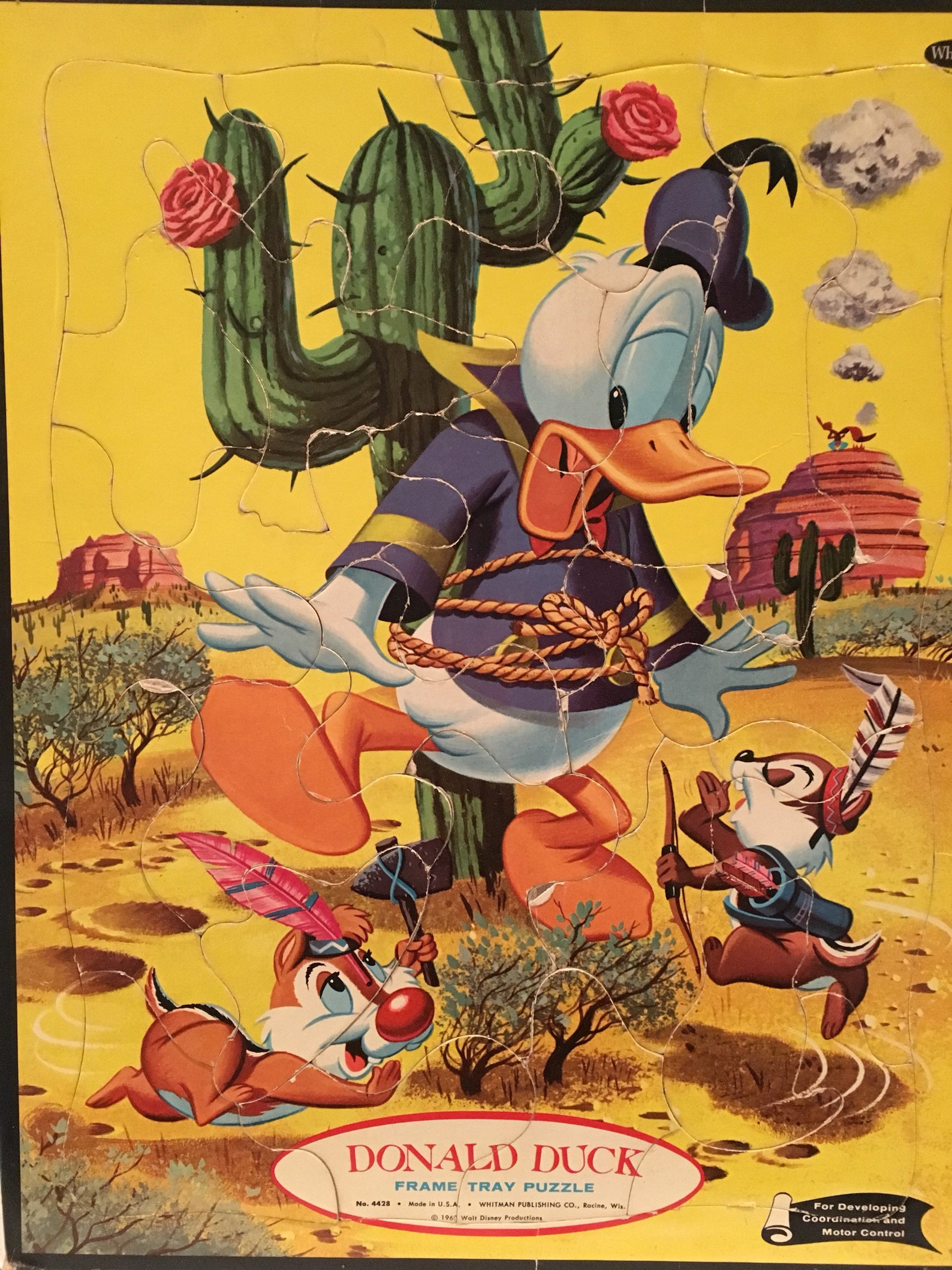 Vintage Donald Duck Frame Tray Puzzle - Etsy