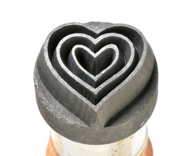 TGSL-008 Large Graphite Stamp - Three Hearts - Etsy