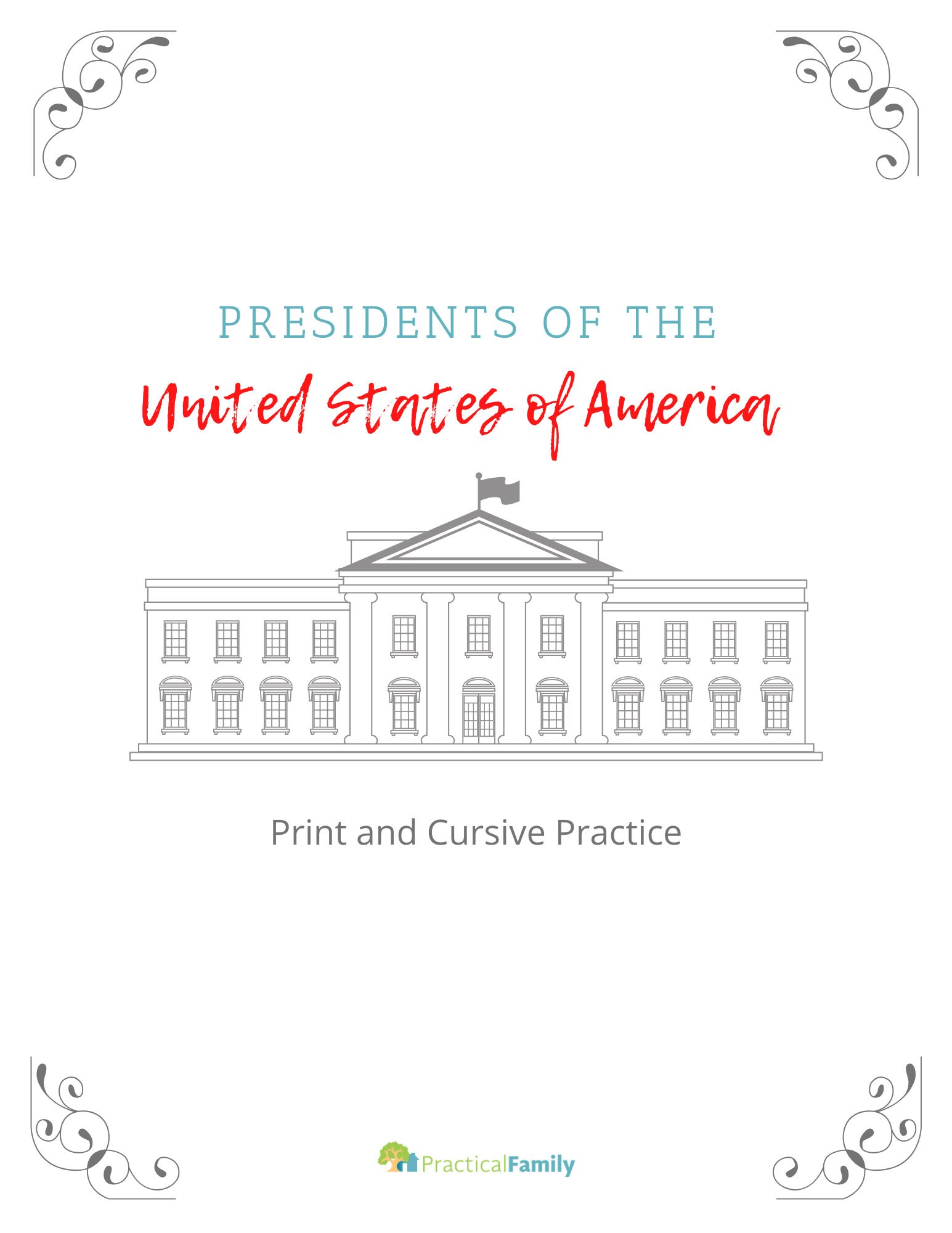 Presidents of the USA - Handwriting Practice - Etsy