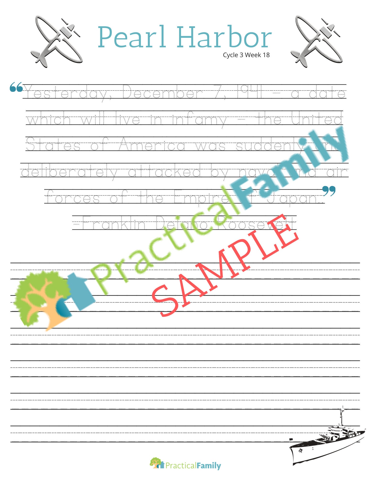 Pearl Harbor Worksheets - Etsy