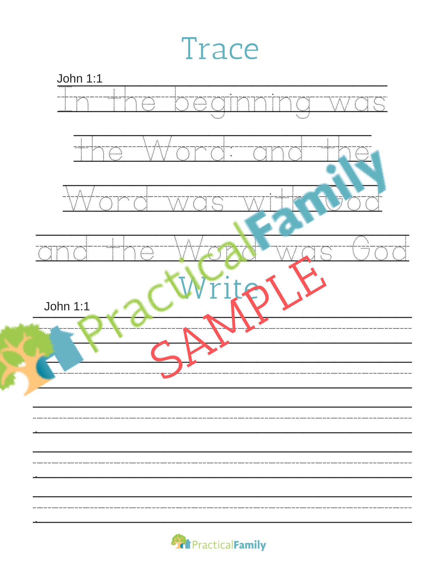 Latin Copywork Translating John 1:1-7 PRINT - Etsy