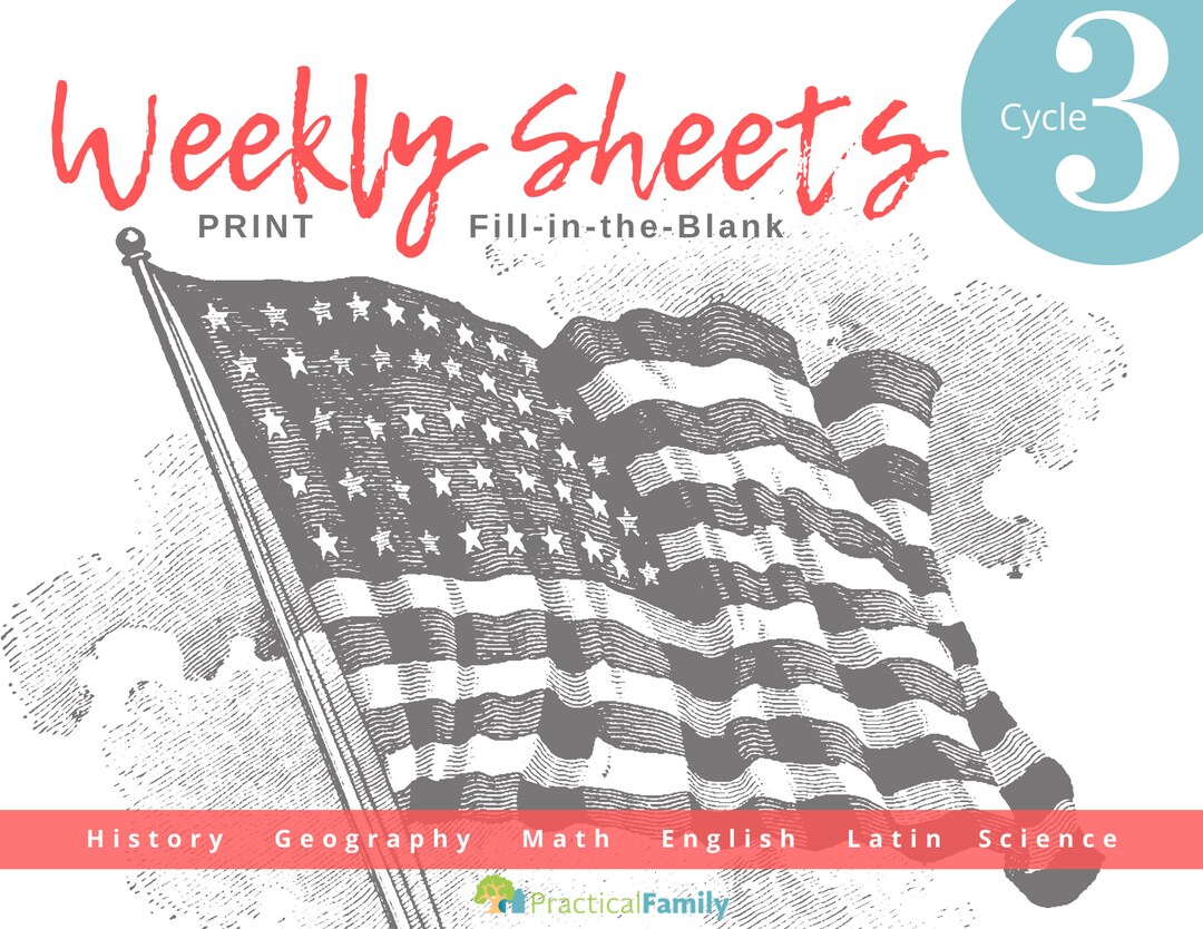 CC Cycle 3 Weekly Sheets PRINT - Etsy