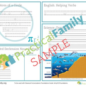 CC Cycle 1 Weekly Sheets PRINT - Etsy