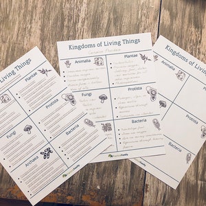 Kingdoms of Living Things - Handwriting Practice - Etsy