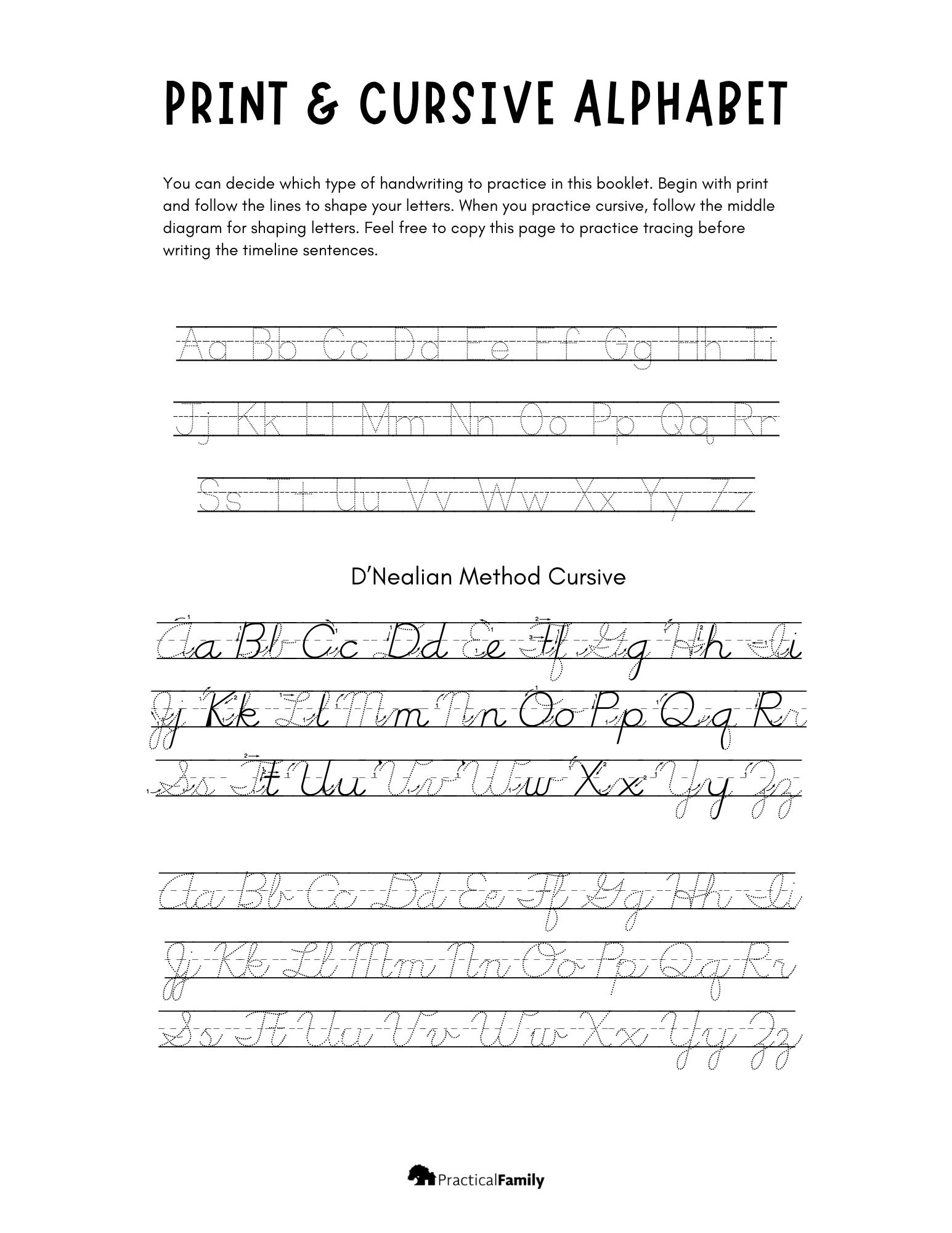 Timeline Handwriting Practice - Etsy