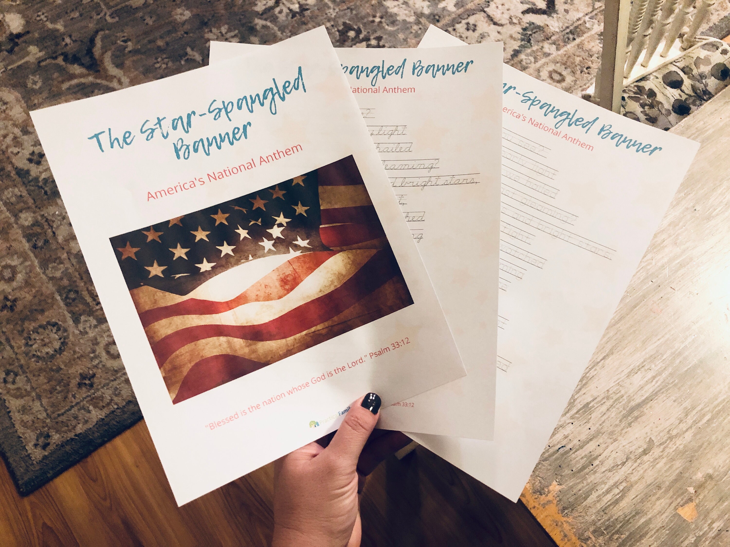 The Star Spangled Banner - Handwriting Practice - Etsy