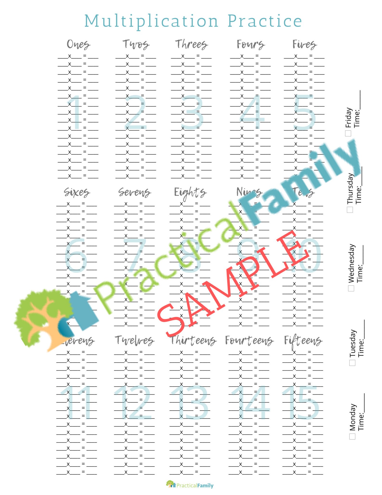 Multiplication Practice Packet - Etsy