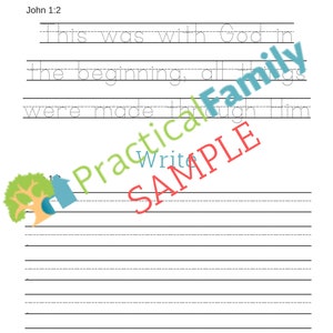 Latin Copywork - Translating John 1:1-7 - PRINT - Etsy