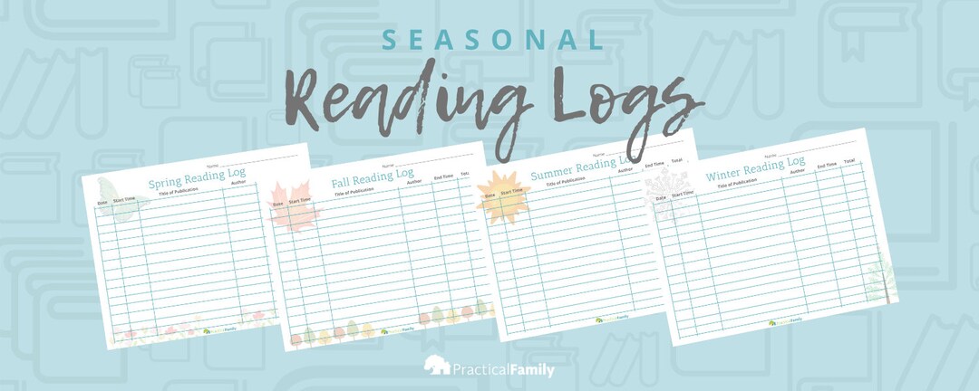 Reading Logs - Seasonal - Etsy