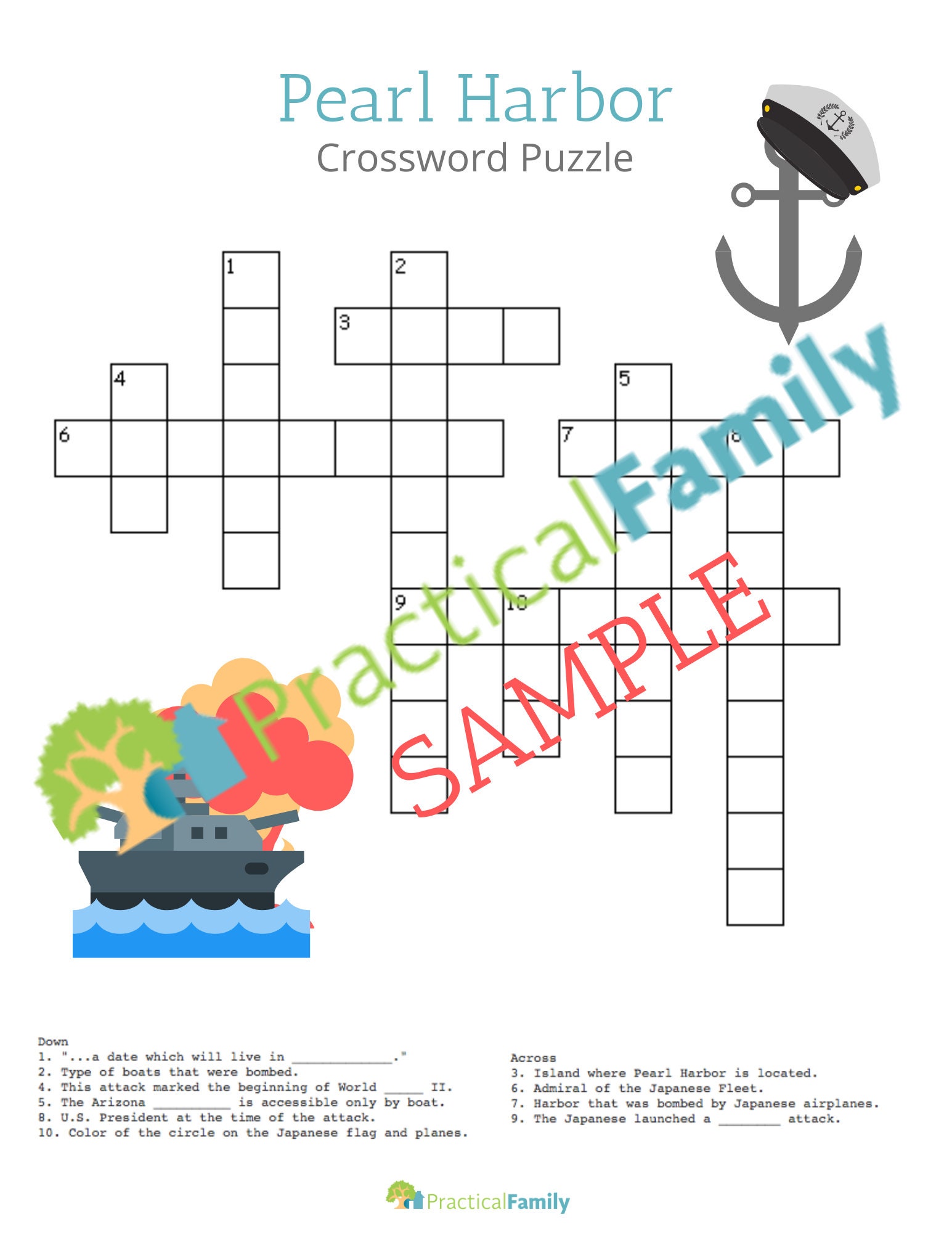 Pearl Harbor Worksheets - Etsy