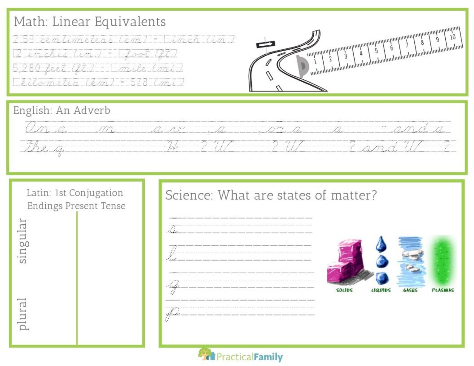 CC Cycle 2 Weekly Sheets CURSIVE - Etsy