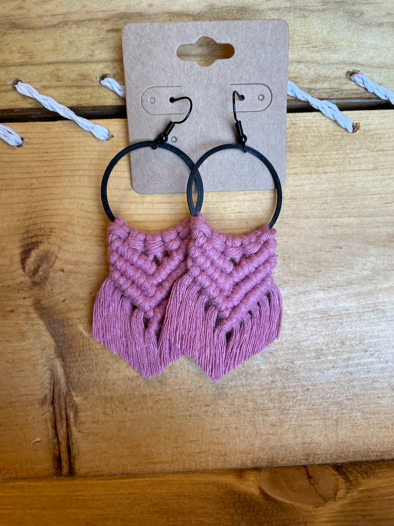 Macrame Earrings - Etsy