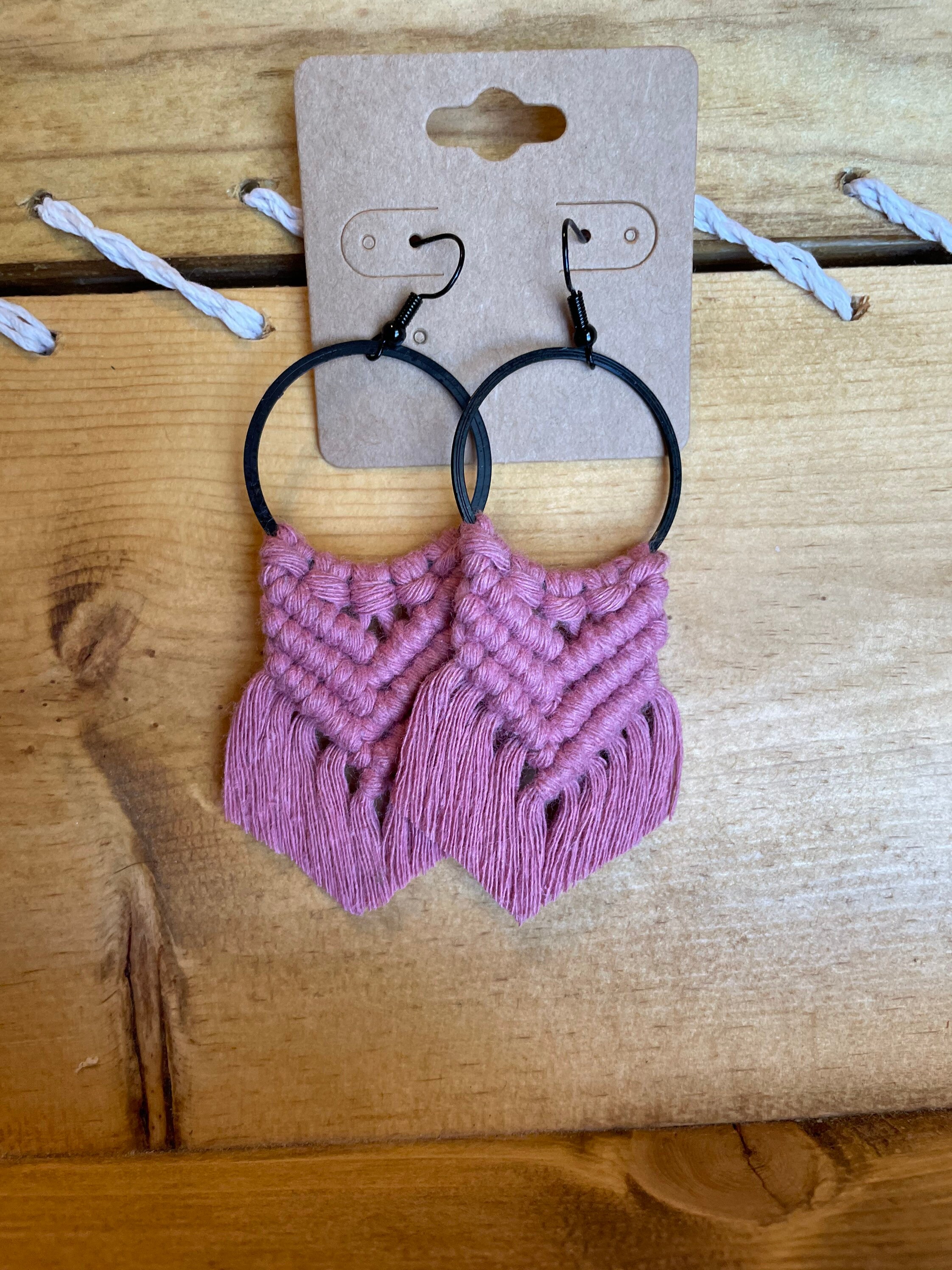 Macrame Earrings - Etsy