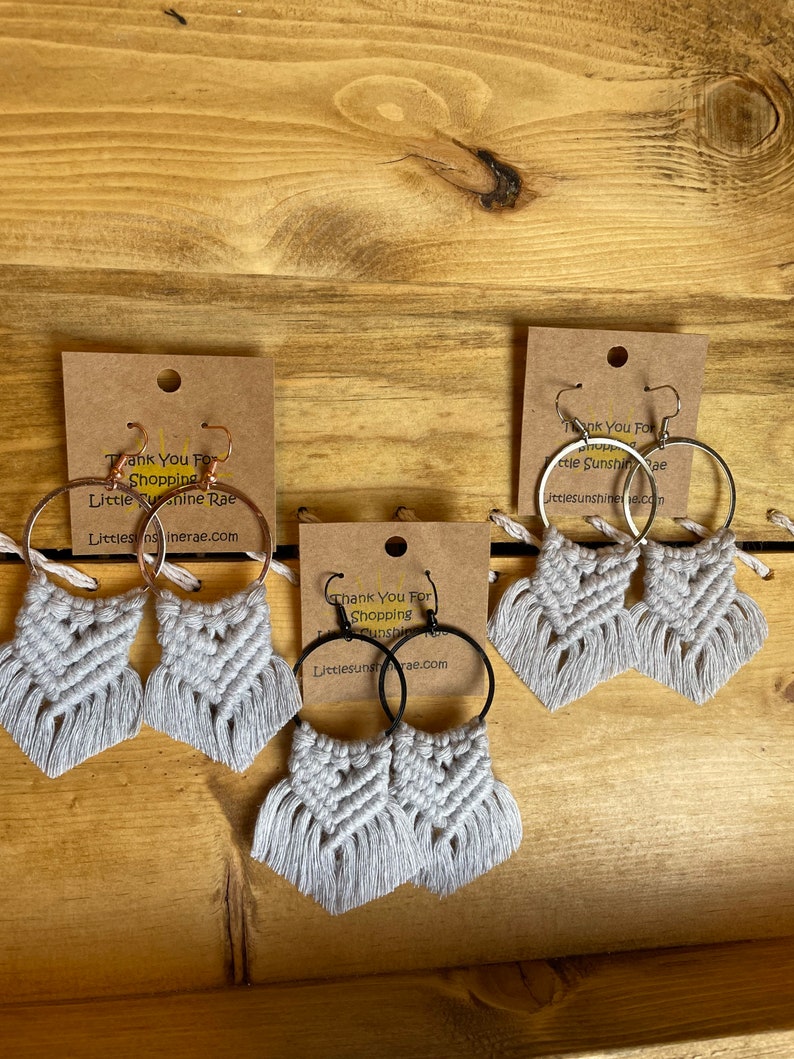 Macrame Earrings - Etsy