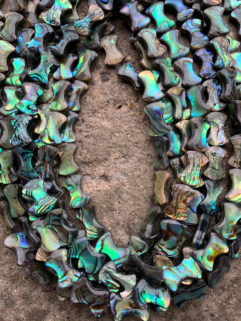 15mm Hourglass Shaped Abalone Shell Beads - Etsy