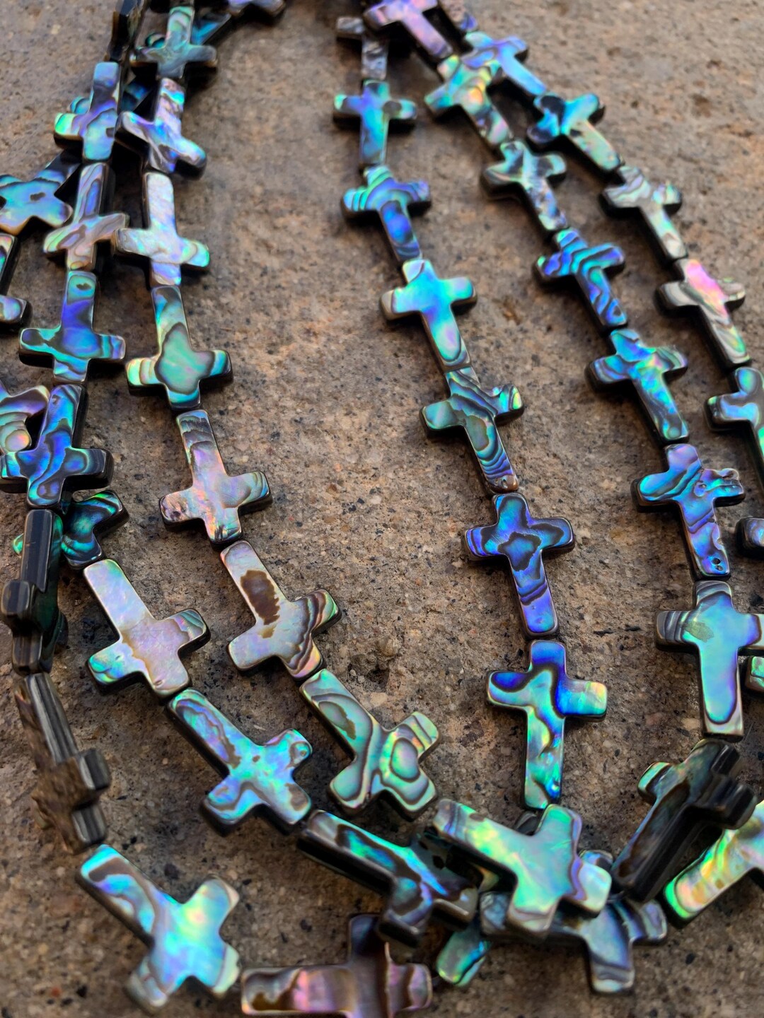 18mm Abalone Shell Cross Beads - Etsy