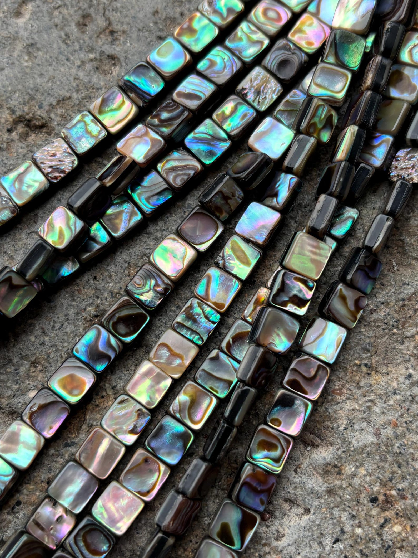 6mm Flat Abalone Shell Square Shaped Beads - Etsy