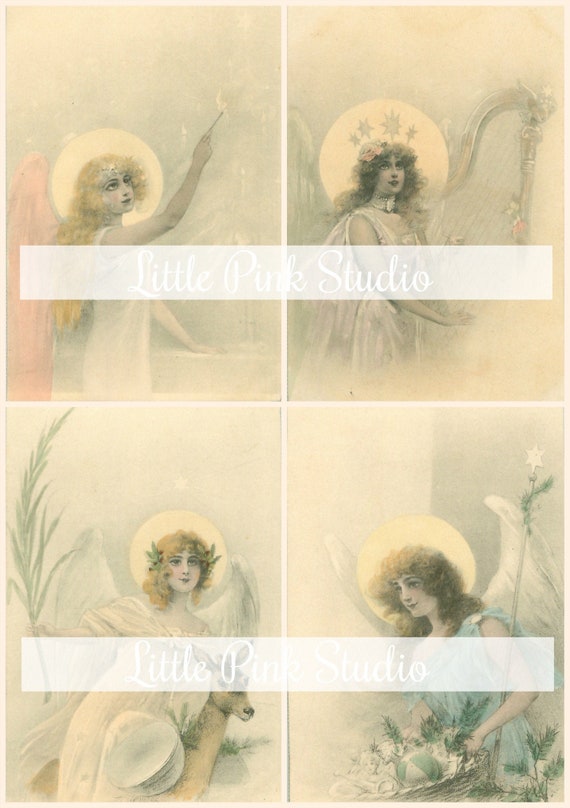 Beautiful Angels Collage Sheet - Etsy