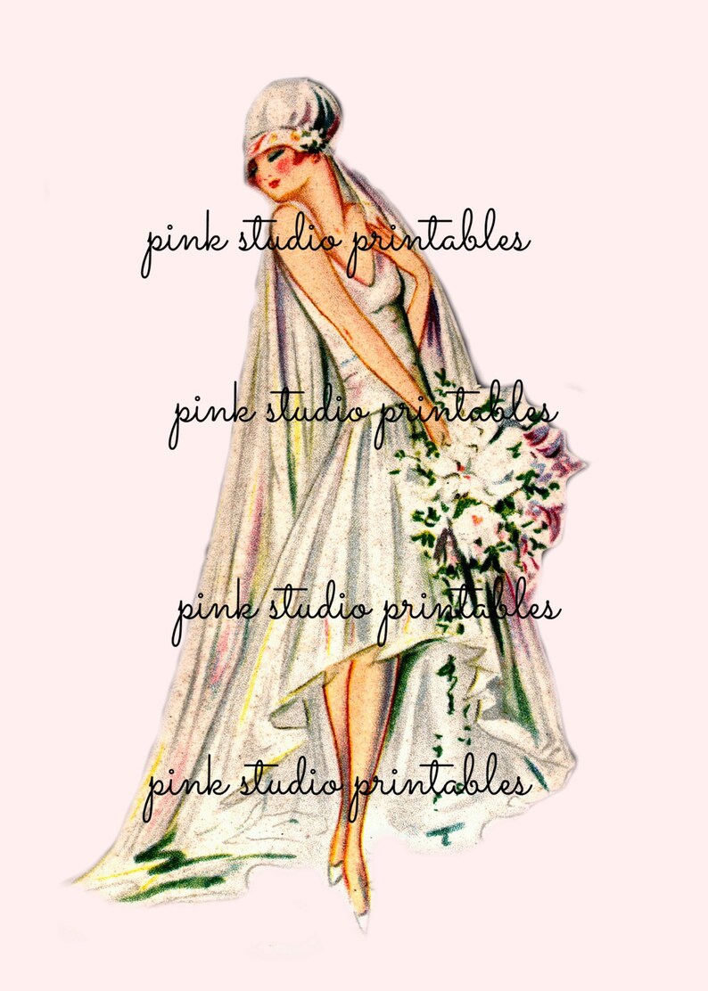 A Vintage Bride, PNG Printable Image (digital Download, Printable) - Etsy
