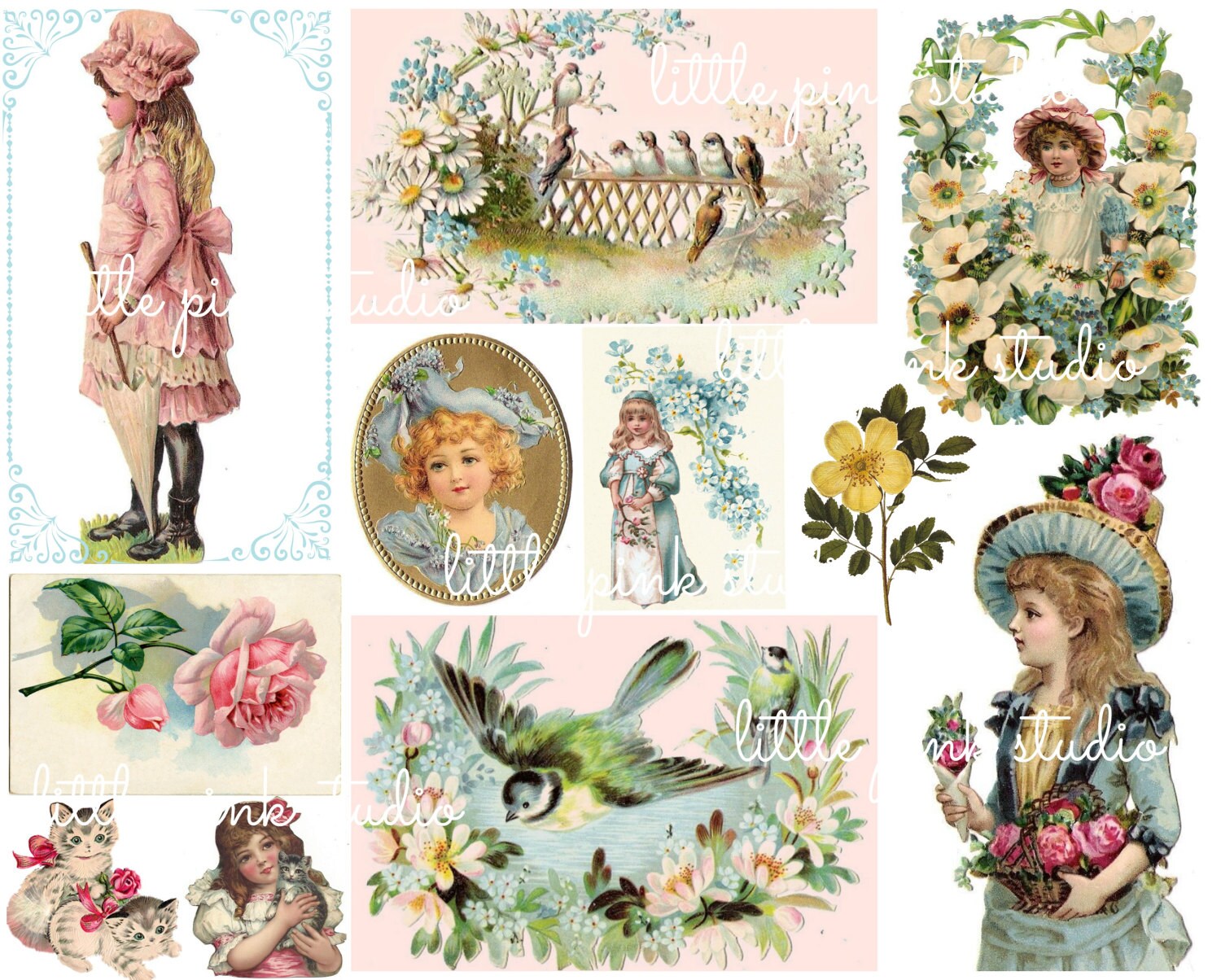 Pretty Things, Printable Collage Sheet digital Download, Printable - Etsy