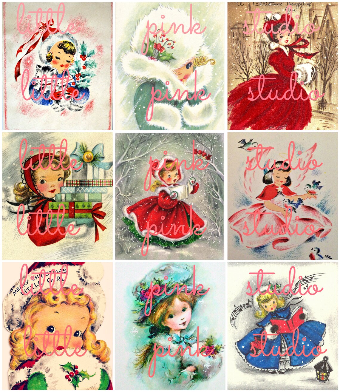 Christmas Cuties Collage Sheet 02 (printable, Digital Download) - Etsy