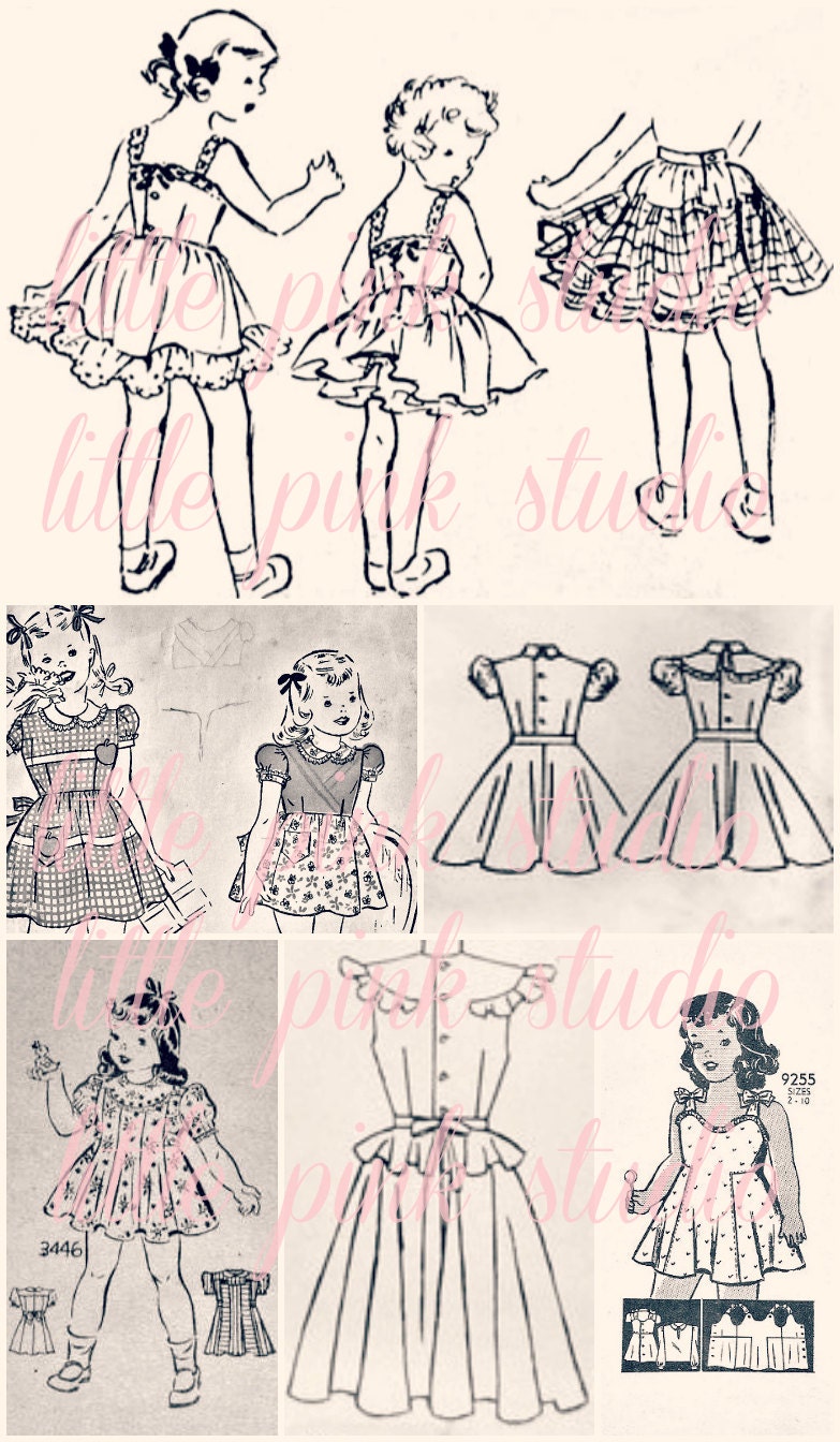 Pattern Girls 02, Printable Collage Sheet (digital Download, Printable ...