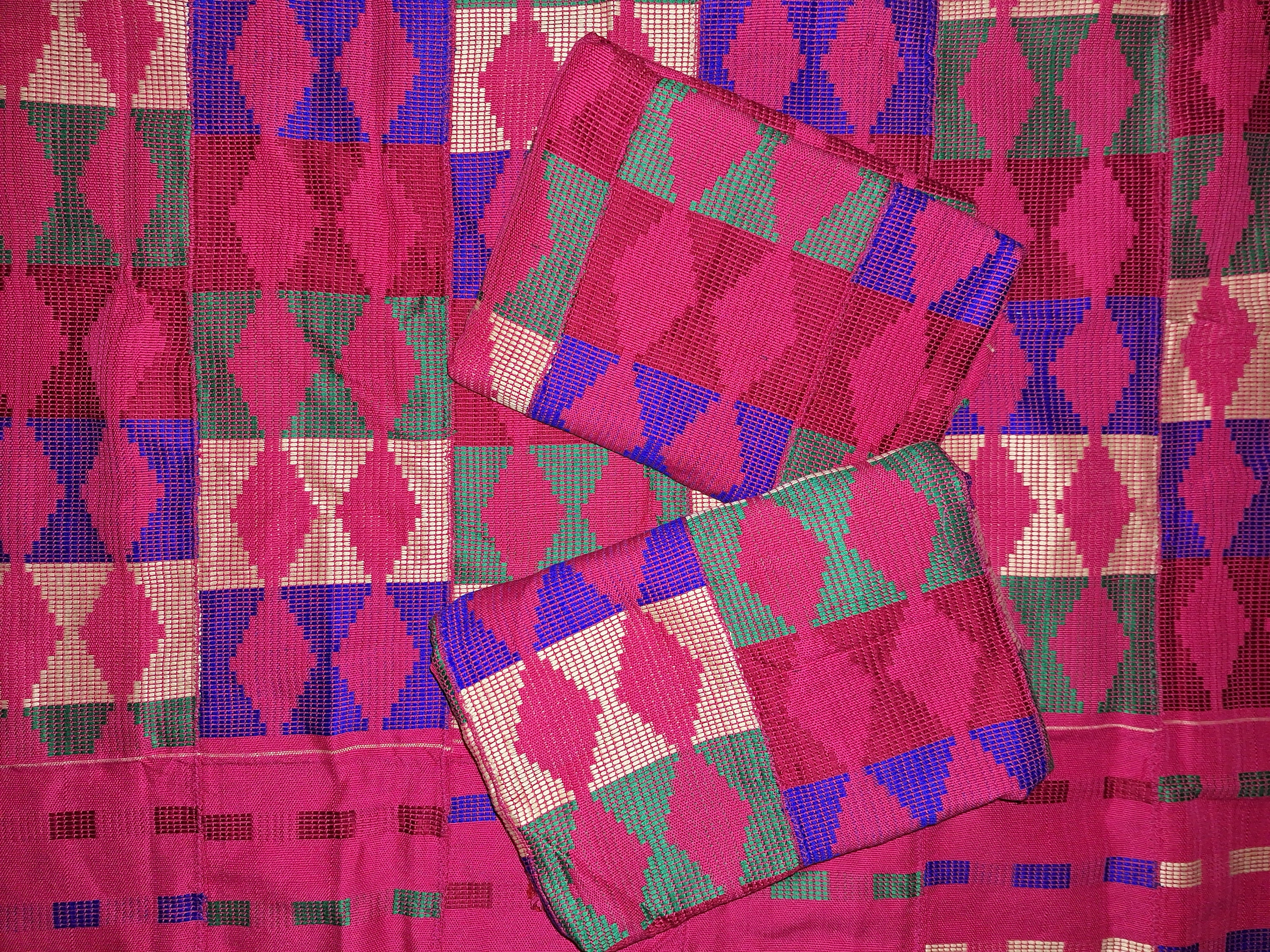 Vibrant Colorful Authentic Kente Cloth | Ghana - Etsy