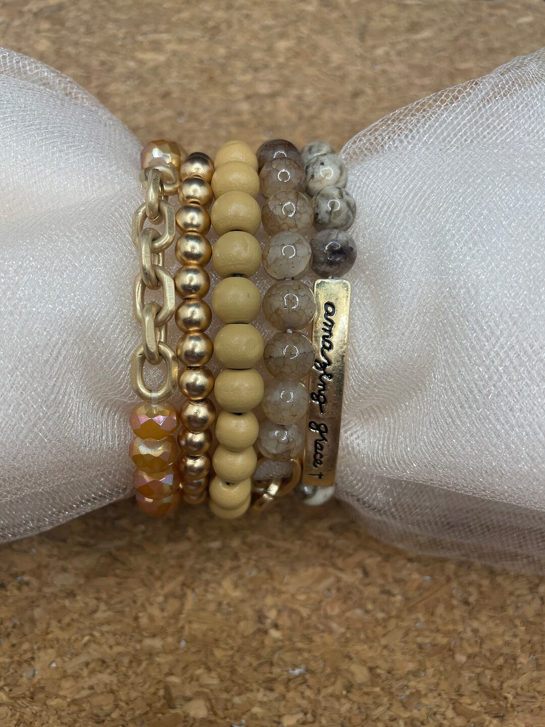 Amazing Grace Multi Bead Bracelet - Etsy