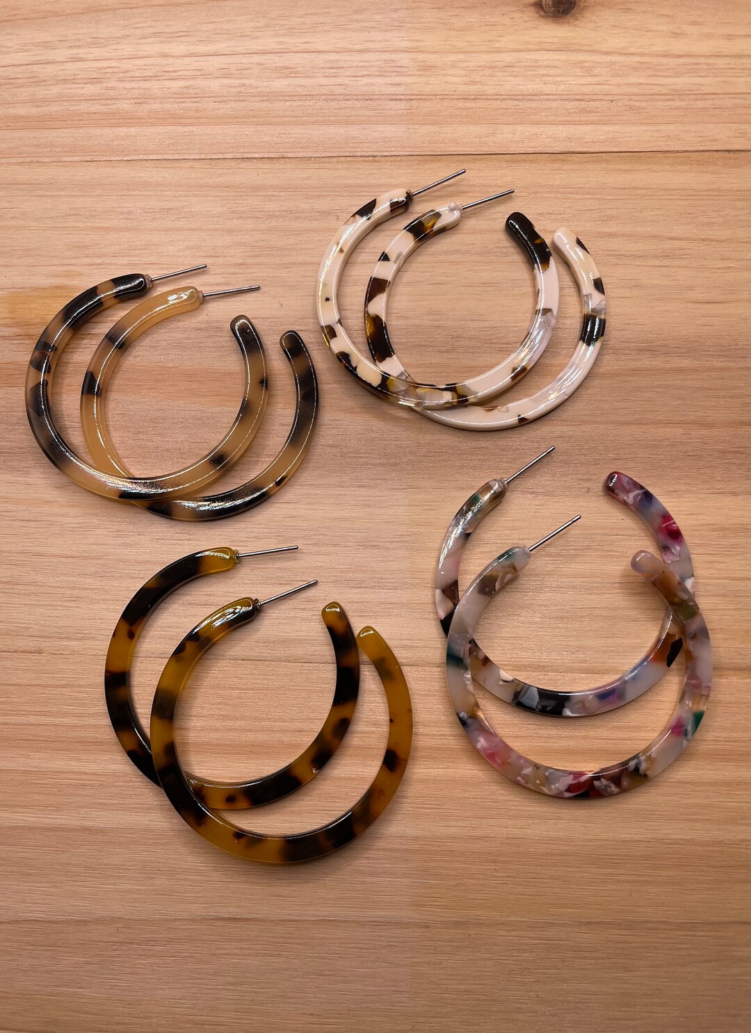 Acrylic Hoop Earrings - Etsy