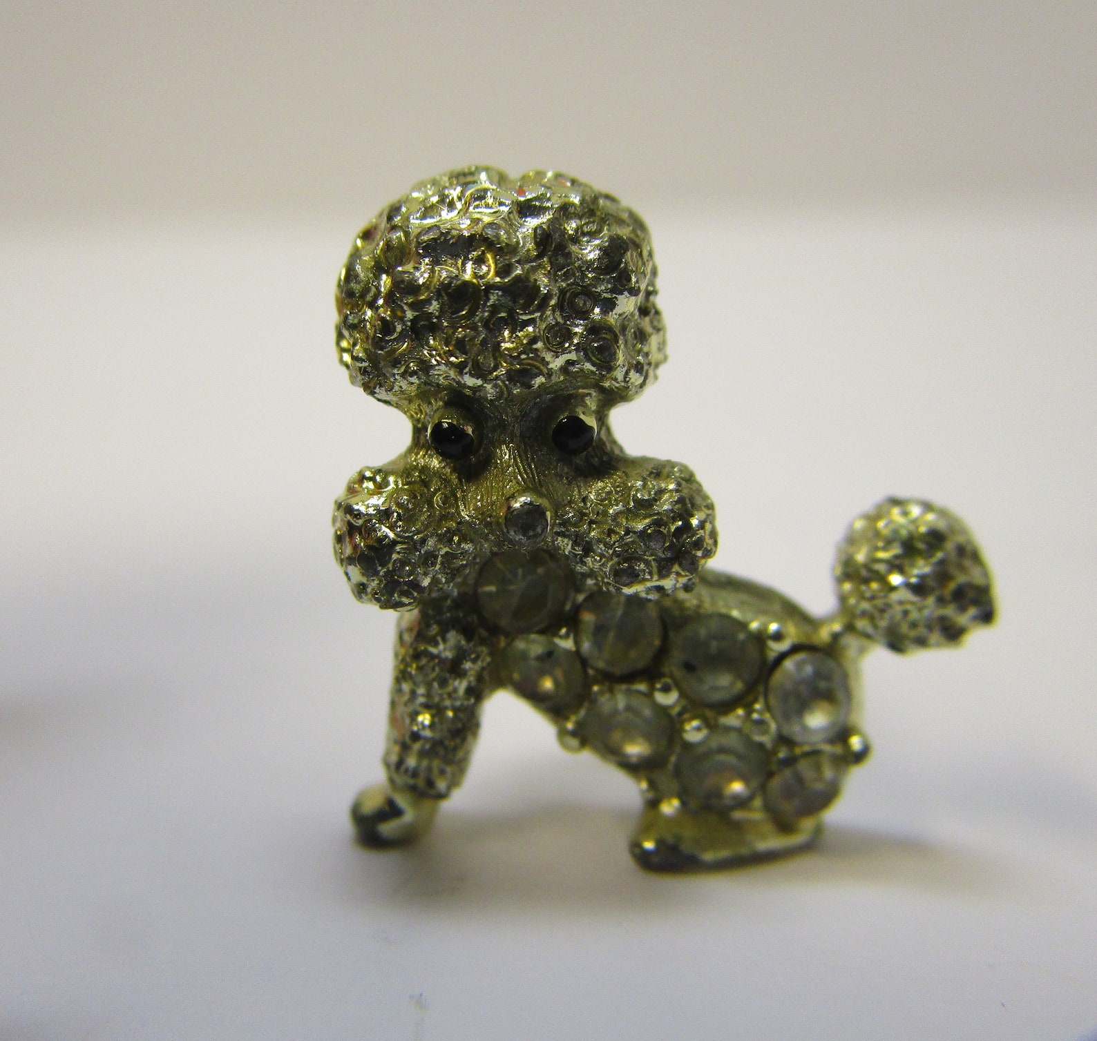 Rare 1920s NEMO Silver Poodle Dog Pin Brooch 800 Silver Open C Clasp ...