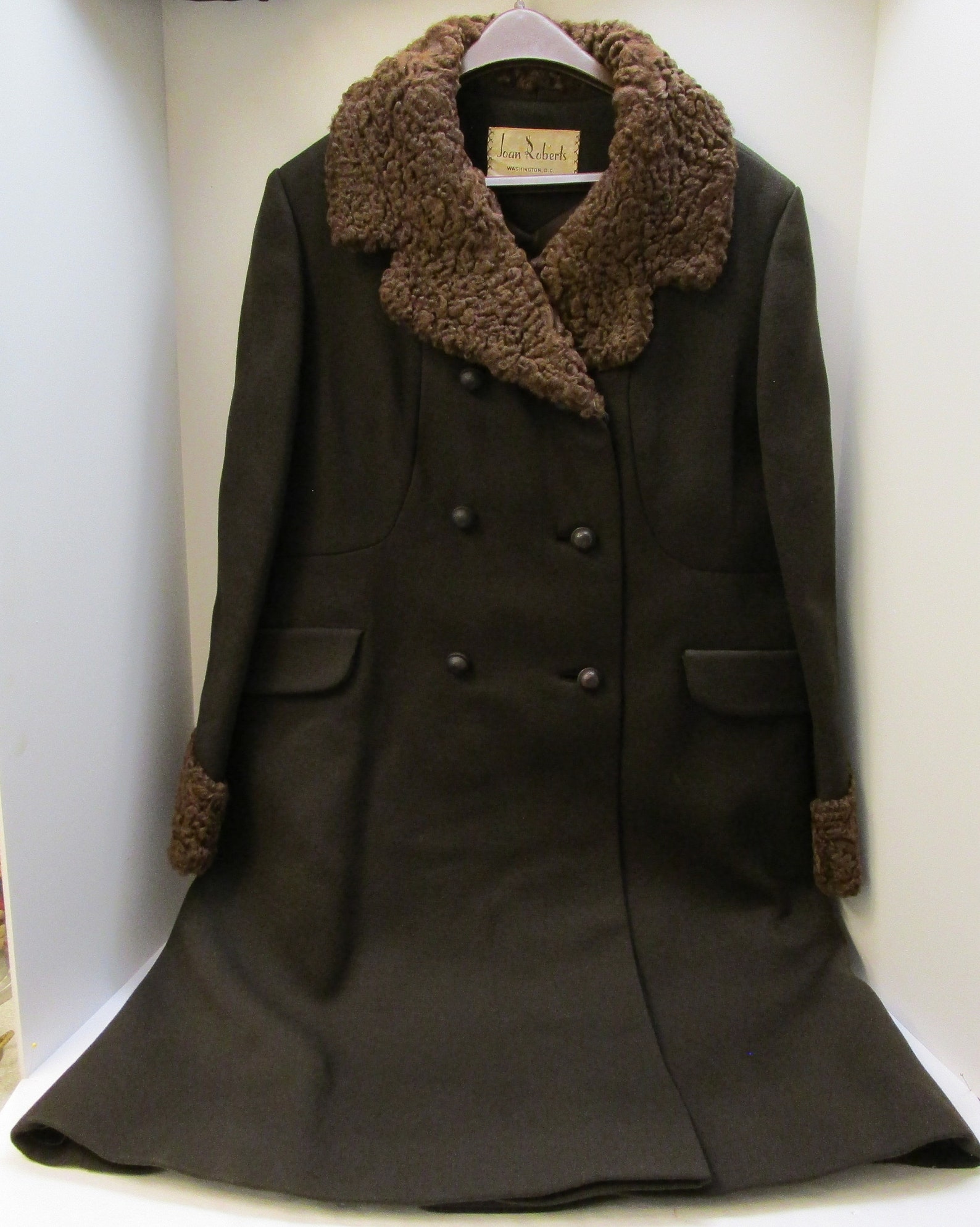 Joan Roberts 1960s Exquisite Curly Lamb Fur Wool Coat Double - Etsy