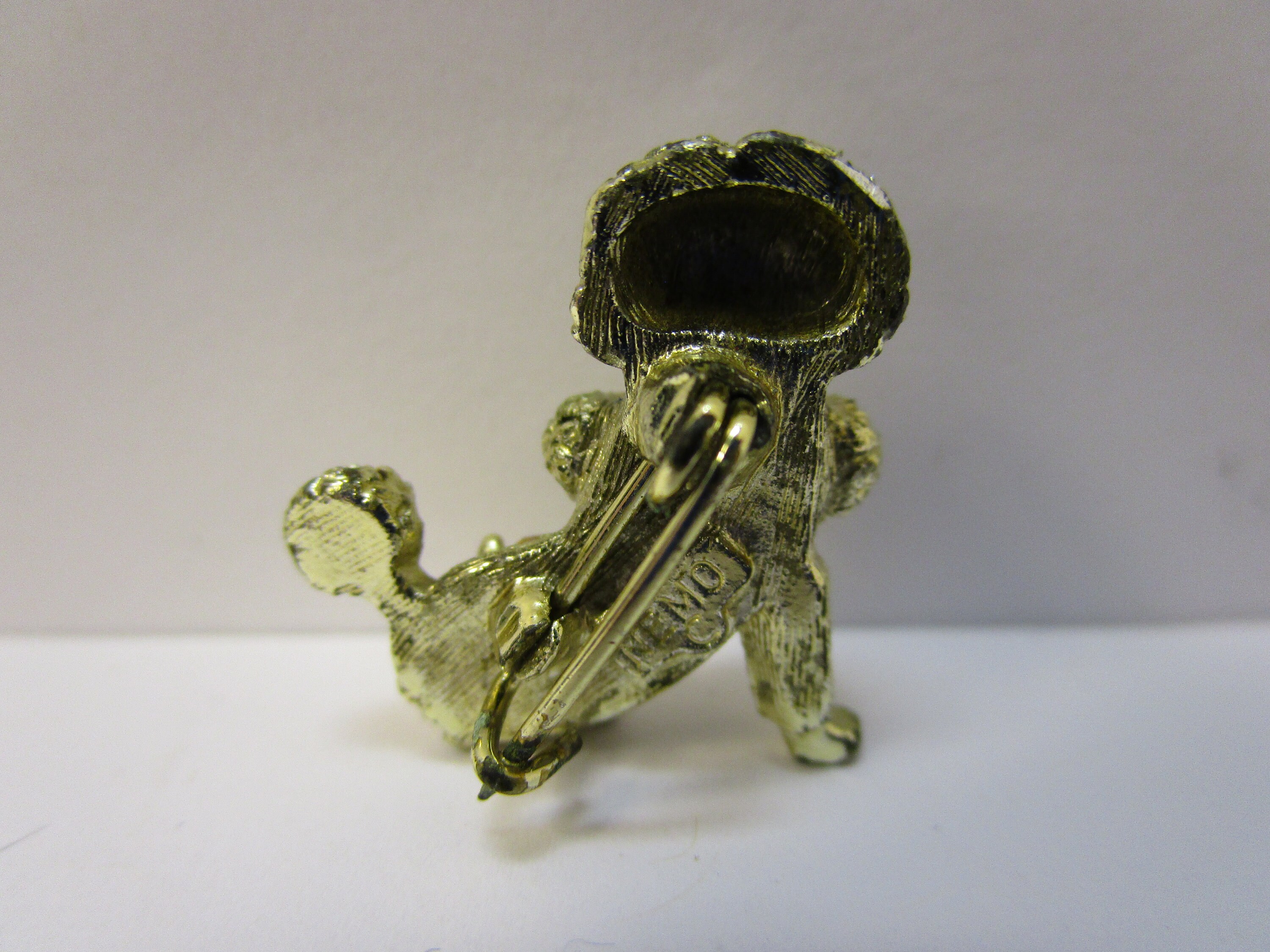 Rare 1920s NEMO Silver Poodle Dog Pin Brooch 800 Silver Open C Clasp ...